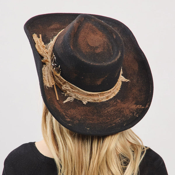 Distressed Western Hat