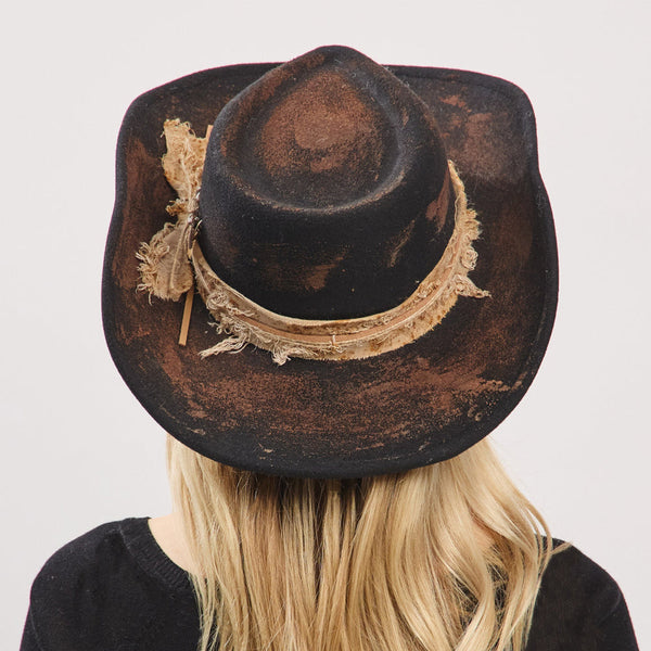 Distressed Western Hat